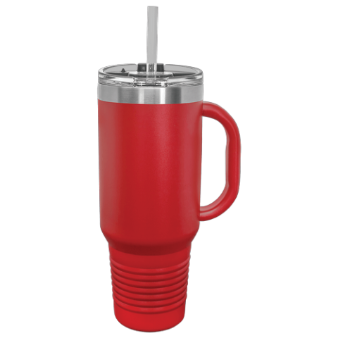 Polar Camel 40 oz. Red Travel Mug with Handle, Straw Included | Hurley ...